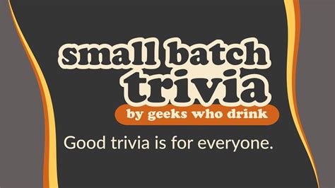 geeks who drink small batch trivia triangle tavern longview wa