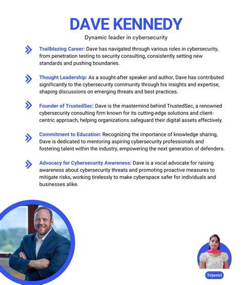 Dave Kennedy On Cybersecurity Trends Tejaswi K Posted On The Topic Linkedin