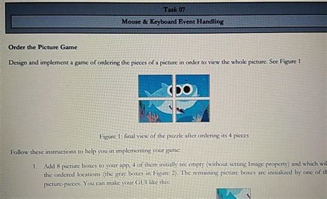 Solved Task 07 Mouse And Keyboard Event Handling Order The