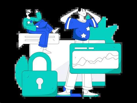 Best Man Analyzing Data Security Illustration Download In Png And Vector Format