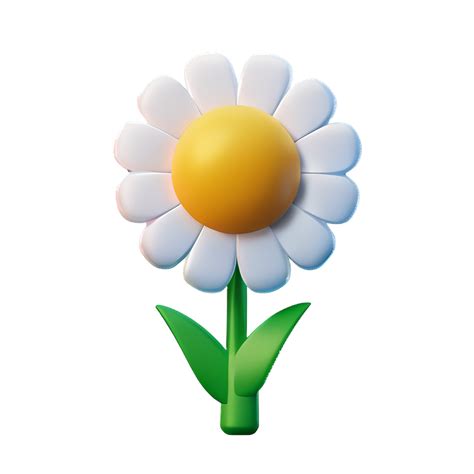 Daisy Flower 3d Rendering Icon Illustration 28543073 Png