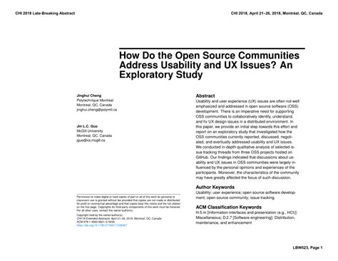 pdf how do the open source communities address usability and ux