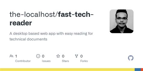 Github The Localhostfast Tech Reader A Desktop Based Web App With Easy Reading For Technical