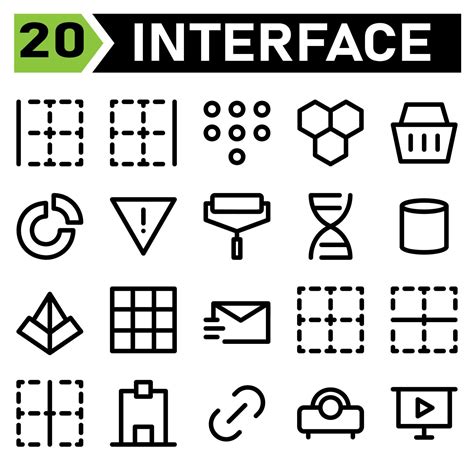 user interface icon set include left border cell table spreadsheet