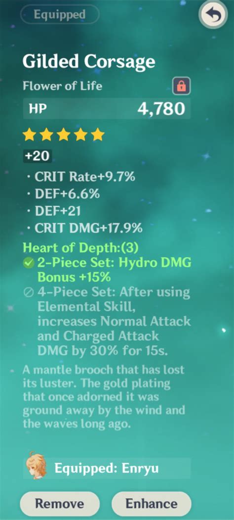 My Artifacts For Ayato On Kazuha With R1 Pjc Rayatomains