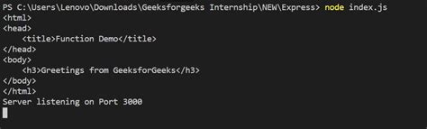 Express Js App Render