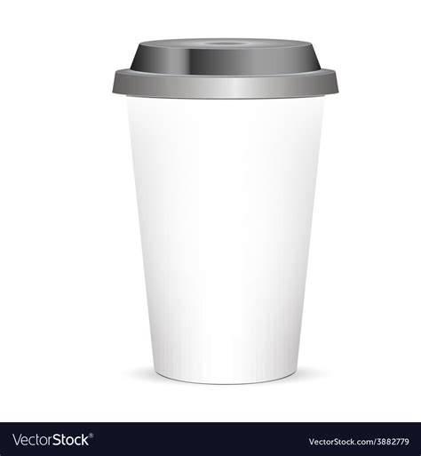 Disposable Coffee Cup Isolated Royalty Free Vector Image