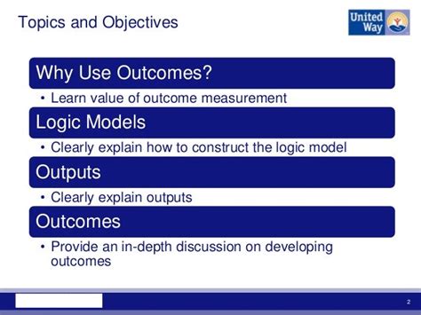 Outputs Outcomes And Logic Models