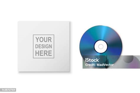 벡터 3d 현실적인 파란색 Cd 종이 케이스가 있는 Dvd 흰색으로 격리된 봉투 Cd 상자 모형에 대 한 포장 디자인 템플릿입니다 컴팩트 디스크 및 패키징 아이콘 상위 뷰