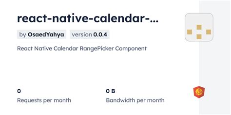 react native calendar date range picker cdn by jsdelivr a cdn for npm