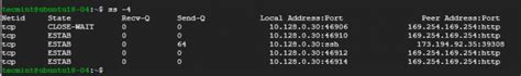 Ss Command Examples To Monitor Network Connections