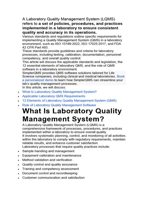 A Laboratory Quality Management System Pdf