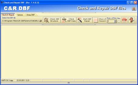 Check Repair DBF File Download Can Be Used For Advanced Diagnostics And Restoration Of The