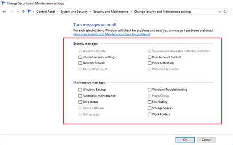Turn Off Or On Security And Maintenance Messages In Windows 10