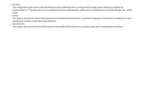 Introduction Configuration Best Practices—dell Storage With Intellicene Symphia Vms Dell