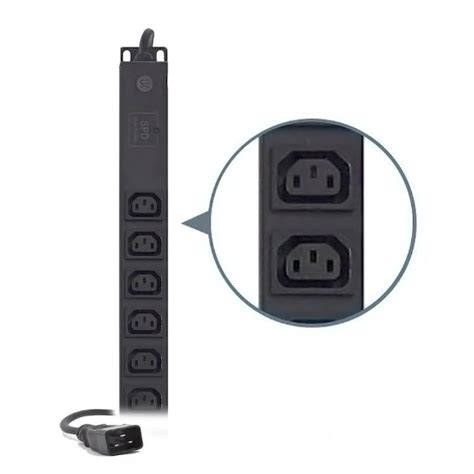 Edunet EShop Serveredge 0Ru Basic 15 Port Pdu 15 Iec C13 Output 1 Iec C20 Input 16A 240V