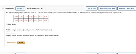 Solved 3 Points Mendstat15 22007 The Following Data