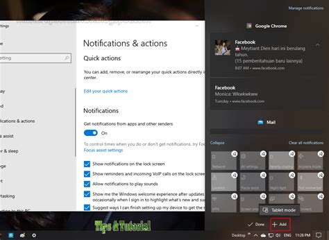 Cara Menyesuaikan Action Center Windows 10 Mastertipsorialindo