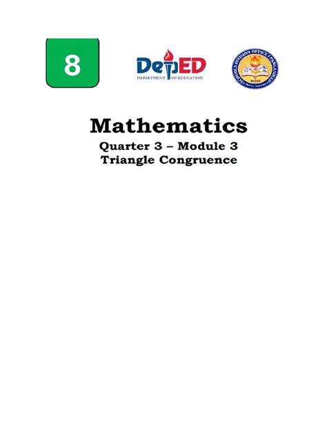 Math 8 Q3 Module 3 Pdf Triangle Geometry