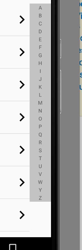 Android ListView Side Index Doesn T Fit Screen Stack Overflow