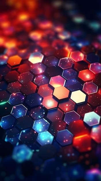 premium ai image bokeh hexagonal background