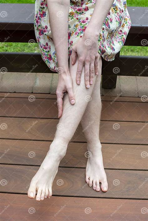 Natural Unshaved Hairy Legs Of A Body Positive Young Woman Stock Image Image Of Female