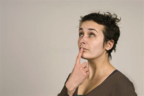 Pretty Girl Is Thinking Stock Image Image Of Creative 8786311
