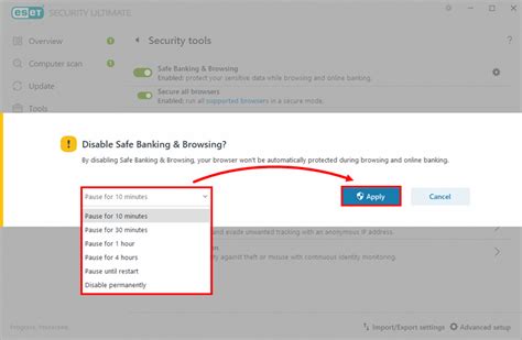 KB Pause Or Disable Safe Banking Browsing In ESET Home And Small Office Products For Windows