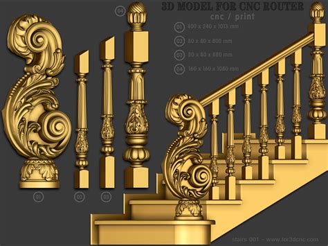 Stairs 001 Stl 3d Model For Cnc 3d Stl Model For Cnc Stl Model