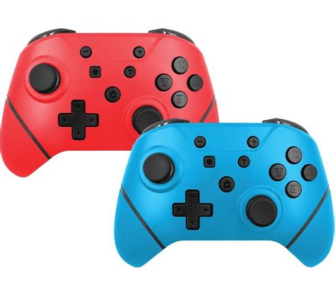 Hyperkin Armor3 Nuchamp Wireless Controller For Nintendo Switch Red And Blue Twin Pack Simply
