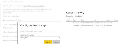 Scheduled Refresh For Web Connection Failing And R Microsoft