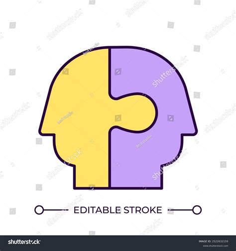 Human Connection Rgb Color Icon Two Stock Vector Royalty Free 2522632159 Shutterstock