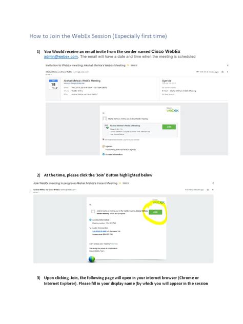 How To Join A Webex Session Pdf