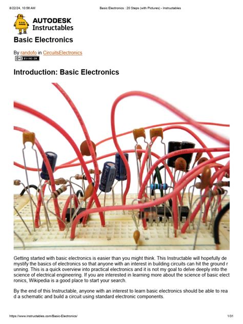 Basic Electronics 20 Steps With Pictures Instructables Pdf