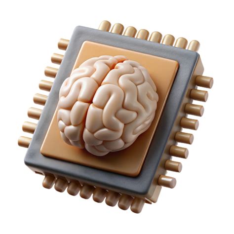 Impressive Modern Brain Computer Interface Chip Implant Close Up Isolated 4k 58009567 Png