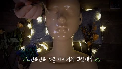 찐득찐득한 얼굴 마사지와 각질제거 끈적끈적 필오브팩 마사지 밤하느리 Asmr Youtube