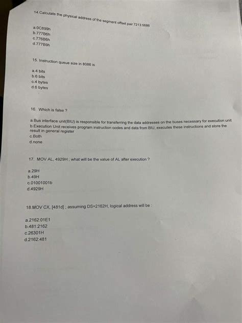 Solved Calculate The Physical Address Of The Segment Chegg