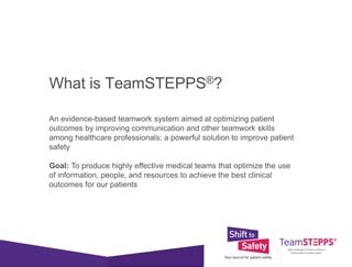 Teamwork Makes The Dream Work TeamSTEPPS Strategies And Tools To Enhance Performance And