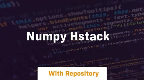 numpy hstack youtube