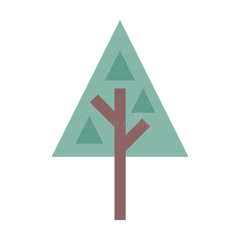 Tree Icon Vector Triangle Geometric Symbol For Nature Ecology And