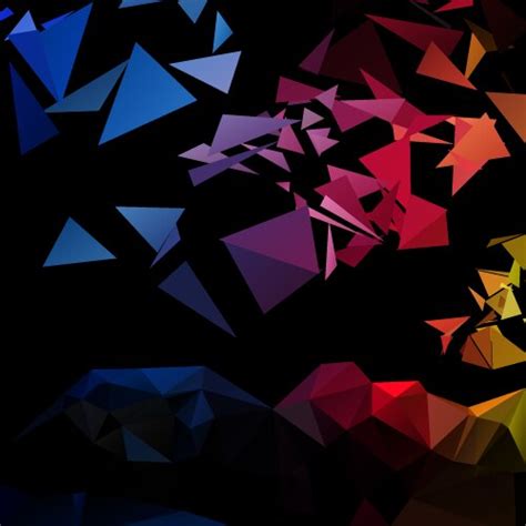 Multicolored Abstract Background Of Triangles Vector Image