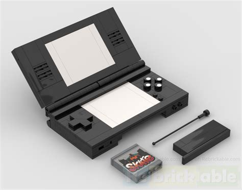 Lego Moc Life Size Nintendo Ds Lite V2 Improved Cartridge Slot By Toomanybees Rebrickable