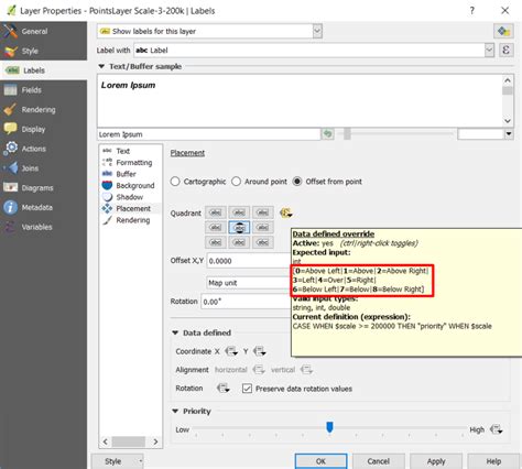 qgis data defined label position for more than one scale in one layer