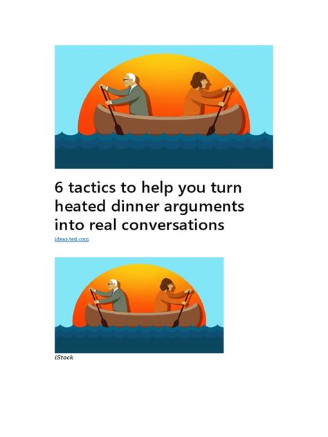 6 tactics to help you turn heated dinner arguments into real