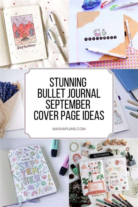 11 Stunning Bullet Journal September Cover Page Ideas Masha Plans