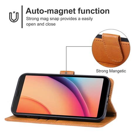 For TCL K11 Leather Phone Case Brown Alexnld Com