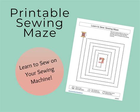 Printable Sewing Maze Learn To Sew On A Sewing Machine With This Fun