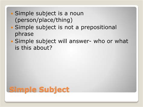 PPT THE SIMPLE SUBJECT And Complete Verb PowerPoint Presentation Free Download ID 2616051