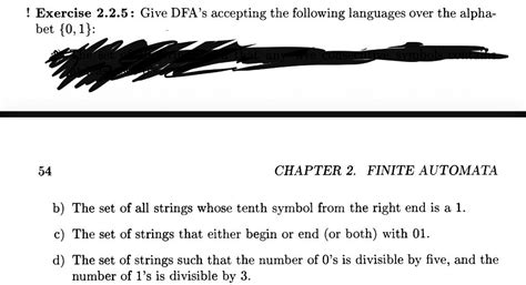 Solved Exercise Give DFA S Accepting The Following Chegg Com