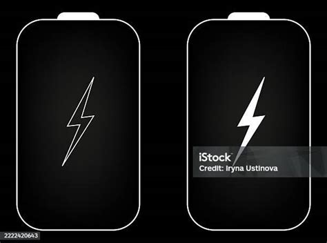 배터리 아이콘 세트 벡터 일러스트 레이 션 배터리 충전 기호 및 기호 번개 번개가있는 배터리 충전 수준 0명에 대한 스톡 벡터 아트 및 기타 이미지 Istock